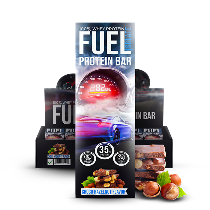 FUEL Isolate Protein Bar (BOX*24) - Choco-Hazelnut 70gm | Nutrifits